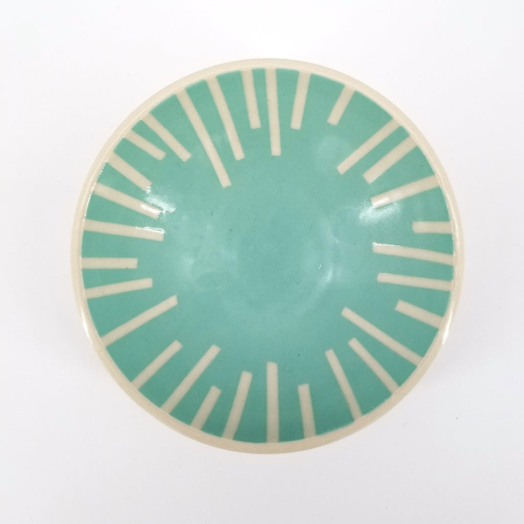Contemporary Green Bowl with Vertical Line Pattern | Arts and Heritage ...