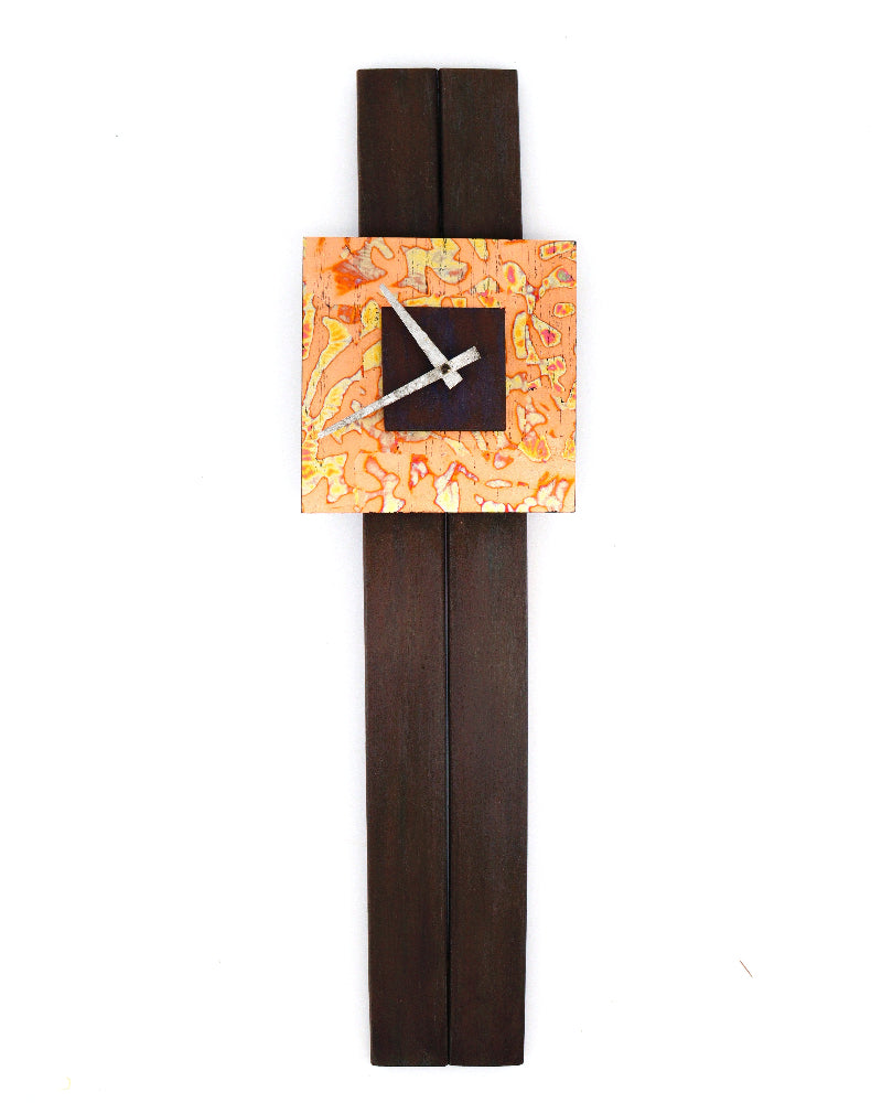 Fired Copper & Upcycled Wood Slat Clock #2 | Arts and Heritage ...