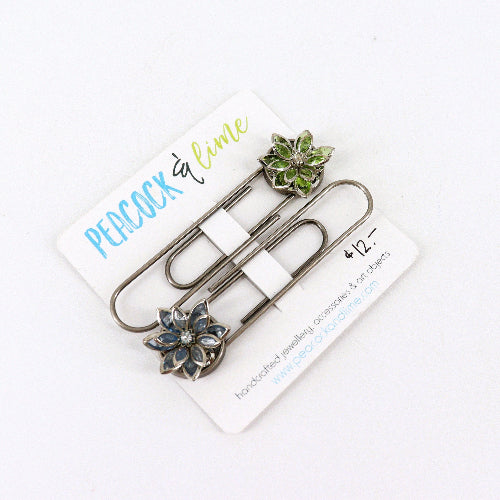 'Flowers' Set of Two Paperclip Bookmarks | Arts and Heritage Foundation ...
