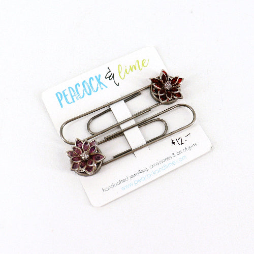 'Flowers' Set of Two Paperclip Bookmarks | Arts and Heritage Foundation ...