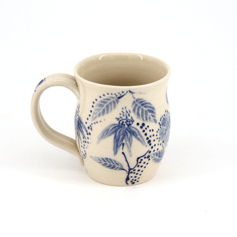 'Blue Floral' Hand Painted Mugs | Arts and Heritage Foundation St. Albert