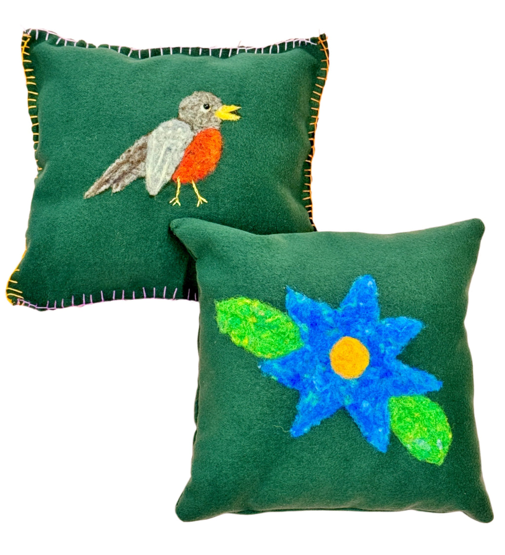 Needle-Felted Pillow | Arts and Heritage Foundation St. Albert