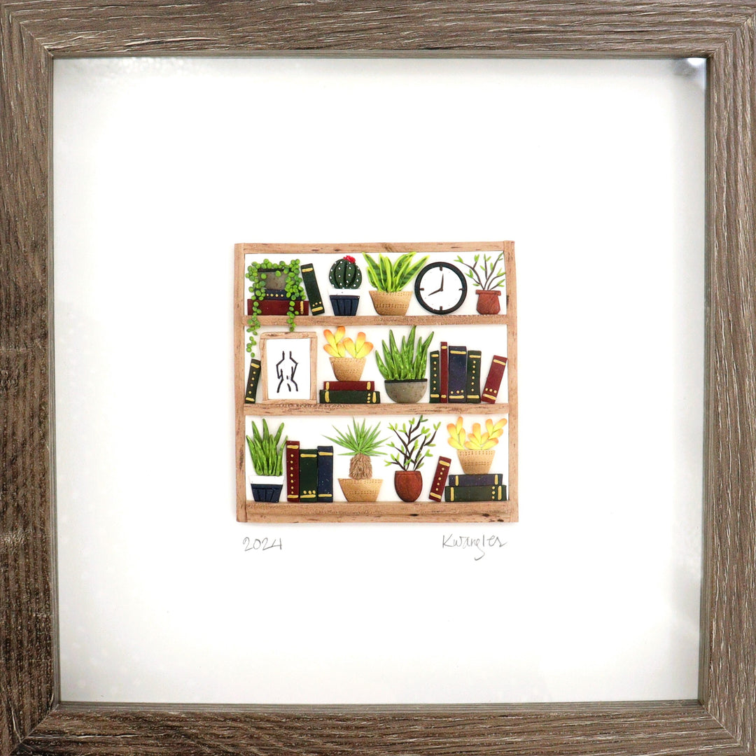 Framed Bookshelf Scene | Arts and Heritage Foundation St. Albert