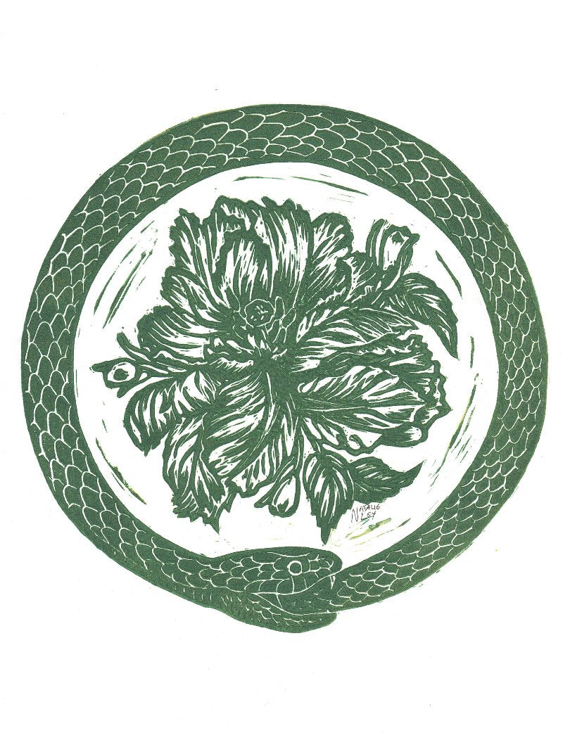 'Snake & Flower' Hand Print | Arts and Heritage Foundation St. Albert