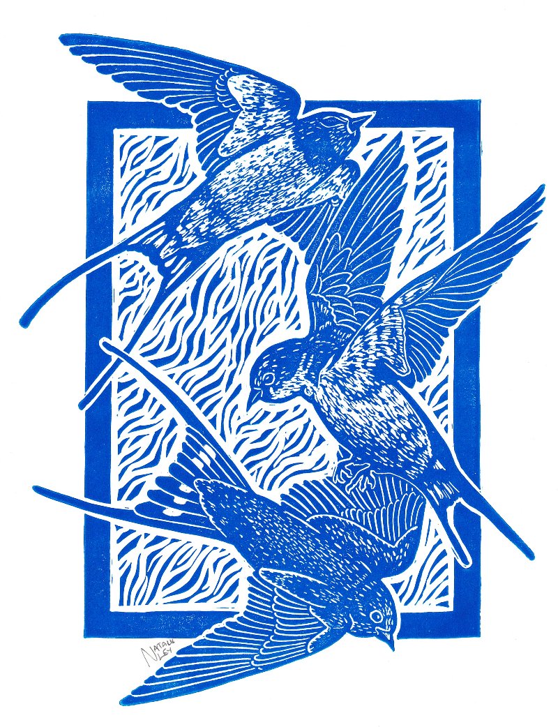 'Three Swallows' Hand Print | Arts and Heritage Foundation St. Albert