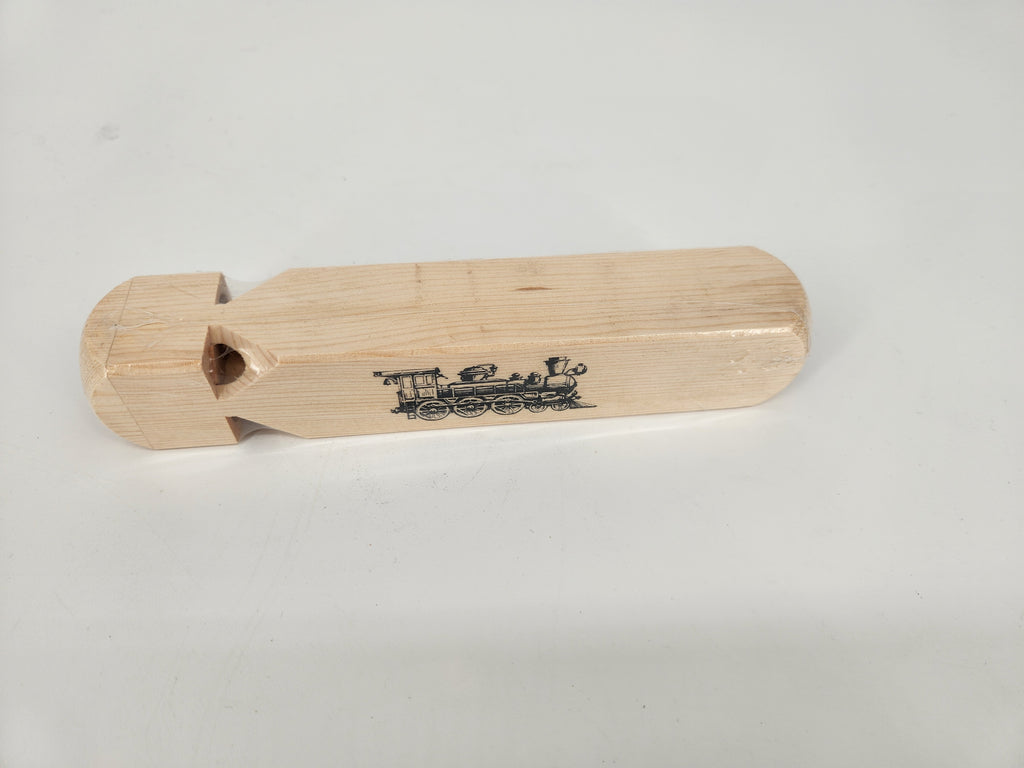Wooden Train Whistle 7.5" | Arts and Heritage Foundation St Albert