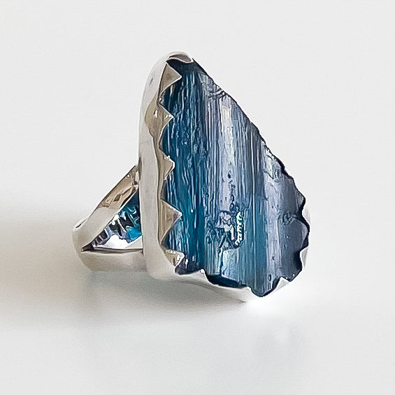 Ancient Glass Ring, Triangle, Jagged Setting, Size 7 | Arts and ...