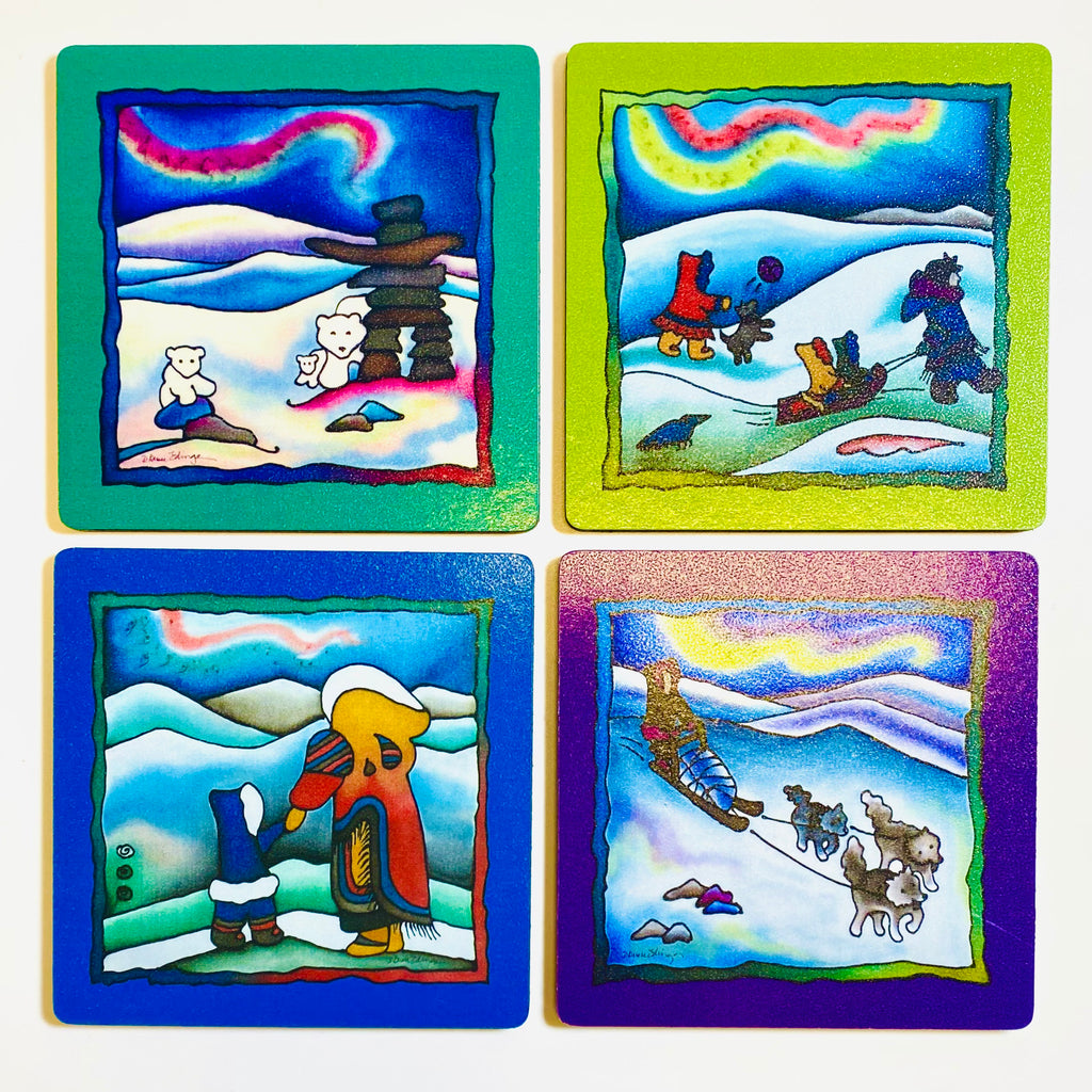 Silk Concepts Coasters (set of 4) – Arts and Heritage Foundation St. Albert